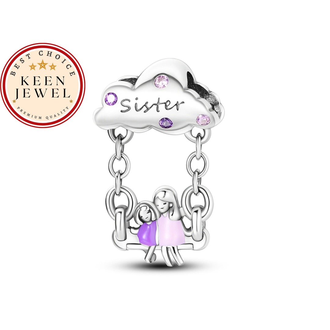 Pandora Fitting Best Sister Charm for Bracelet, Best Sister Charm for ...