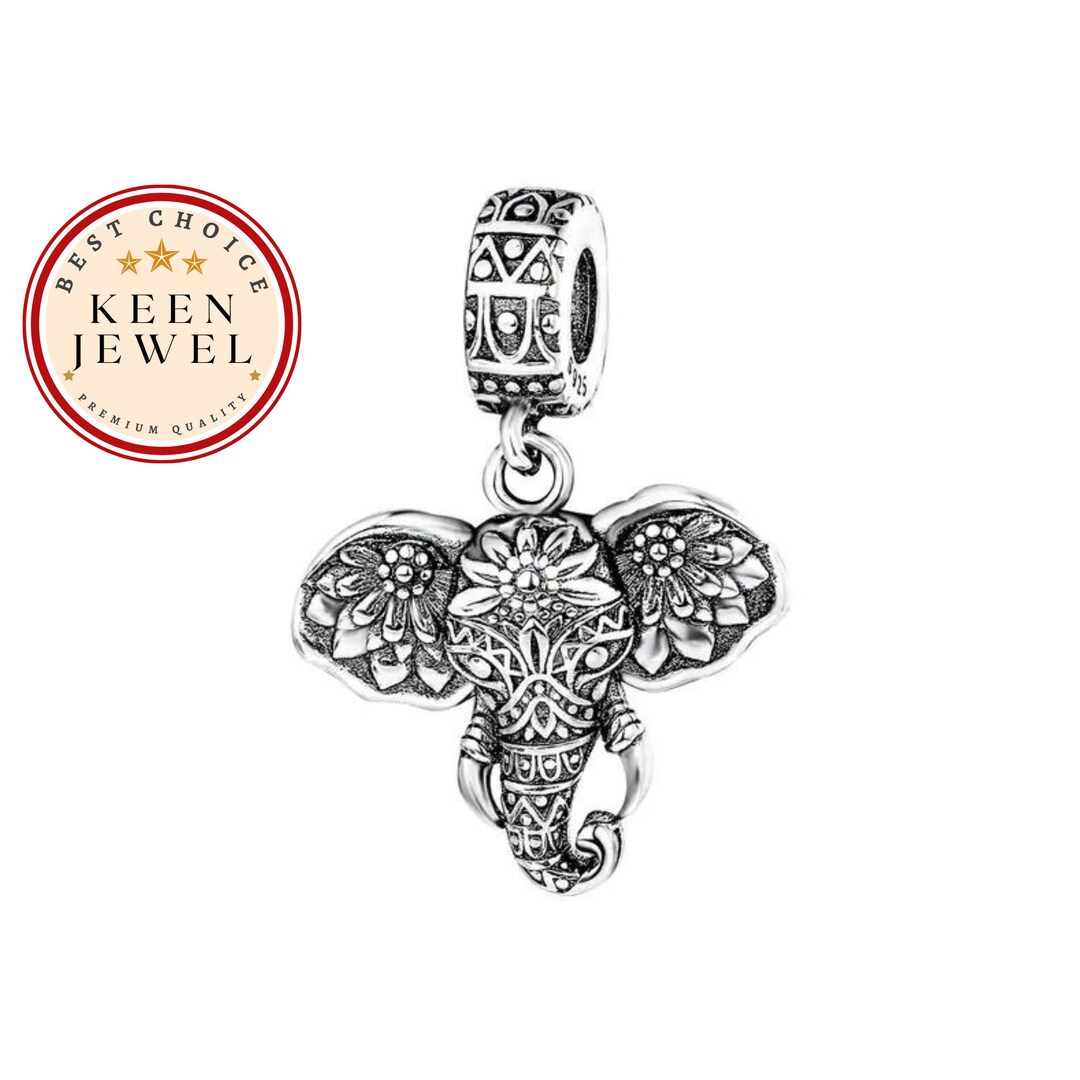 Pandora Fitting Elephant Charm for Bracelet, Sterling Silver Elephant ...