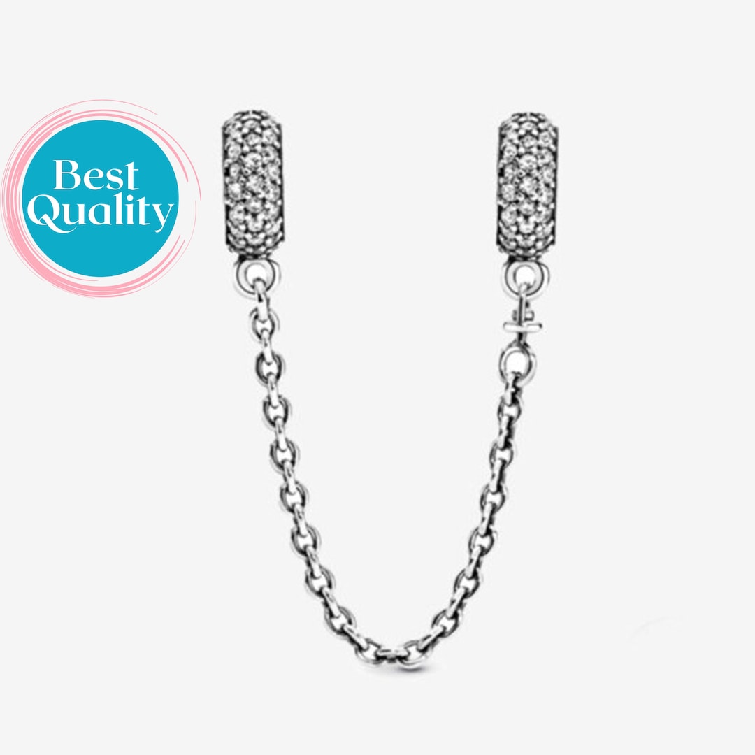 Pandora Fitting Safety Chain Charm for Bracelet, Designer Charm for ...