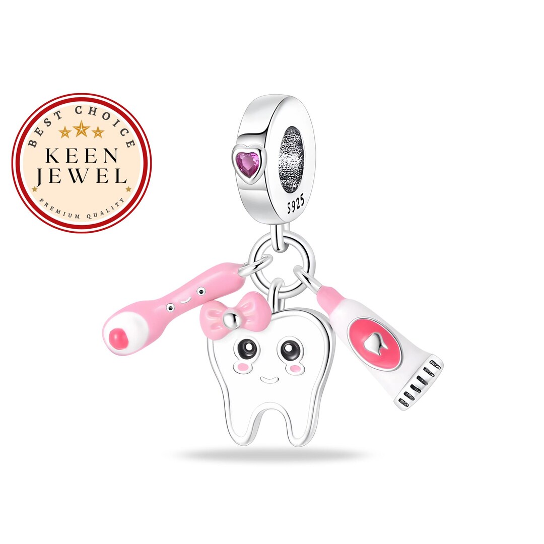 Pandora Fitting Toothbrush Charm for Bracelet, Sterling Silver ...