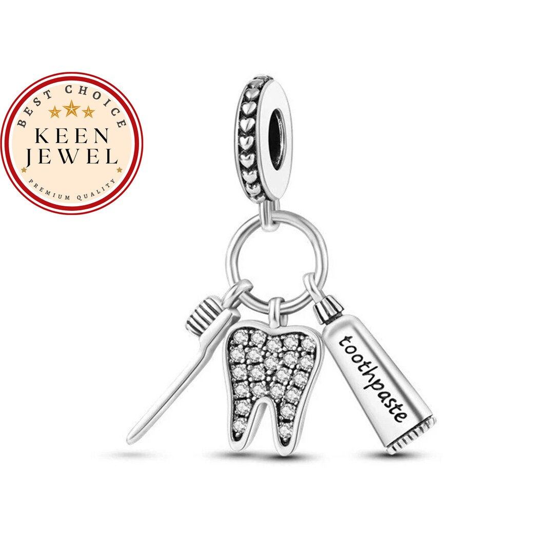Toothpaste Charm for Pandora Bracelet, Designer Toothpaste Charm for Pandora Bracelet, Daughter ...