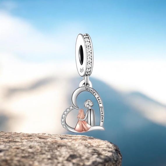 Oma Charm Sterling Silber Emaille herzlicher Schmuck fur Pandora Armbander Oma Anhanger perfektes Geschenk fur Armband und Halskette Etsy