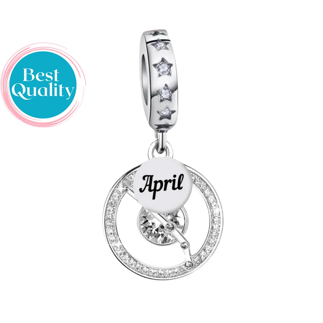 April Birthstone Charm for Pandora Bracelet Birthday Charms - Etsy