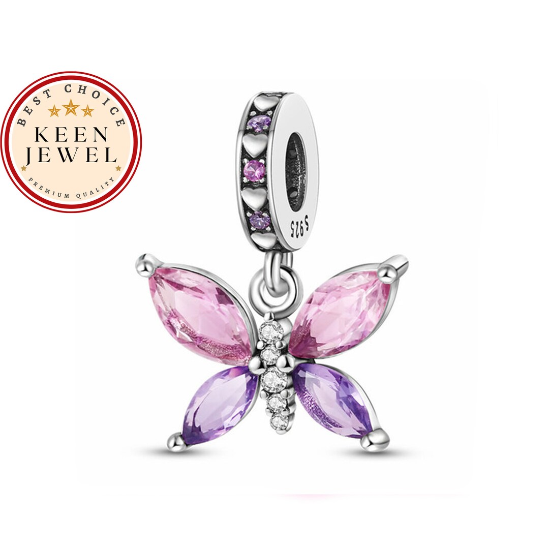 Pandora Fitting Butterfly Charm for Bracelet, Sterling Silver Charm for ...