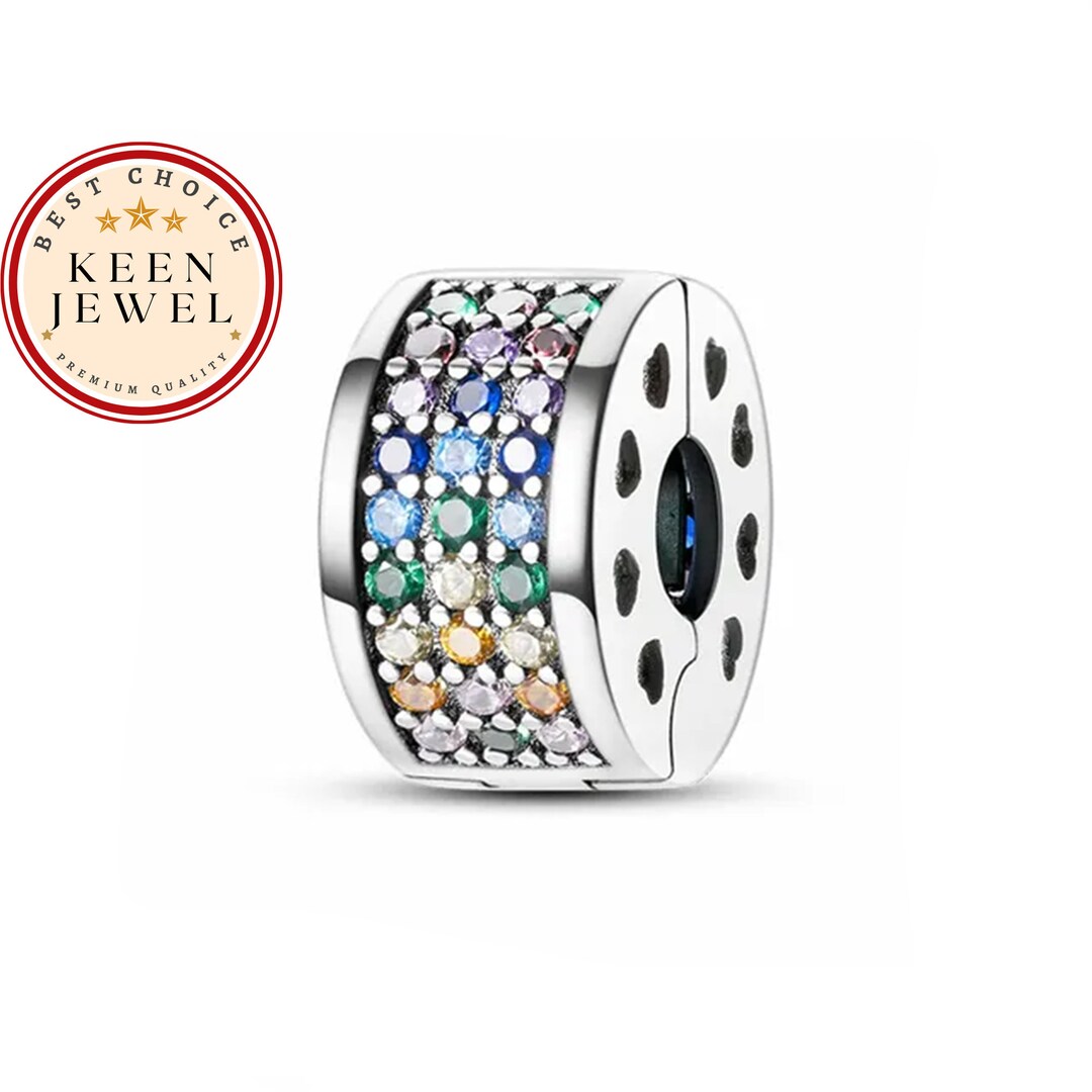Pandora Fitting Rainbow Clips Charm for Bracelet, Birthday Gifts for ...