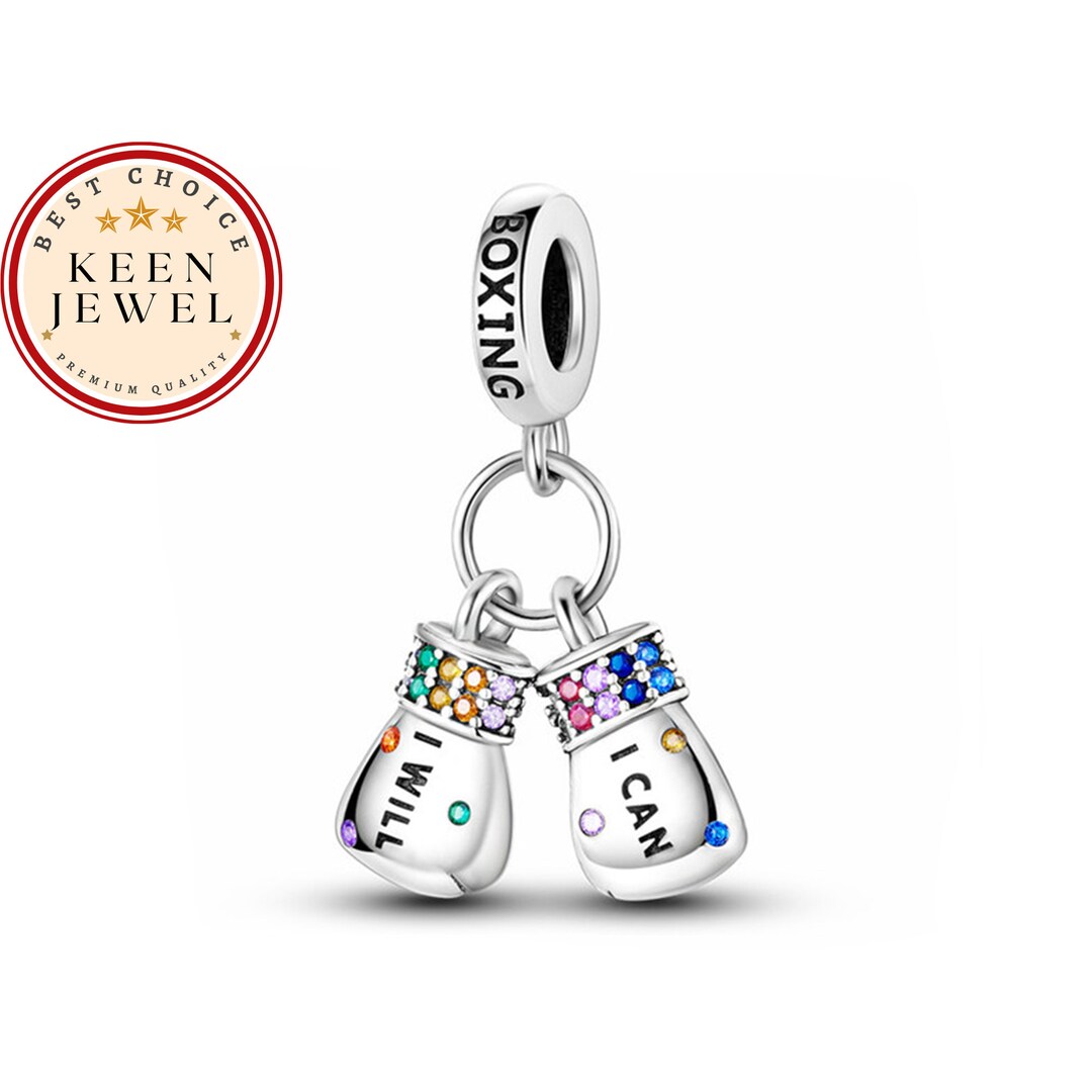 Pandora Fitting Boxing Charm for Bracelet, Gloves Charm for Birthday ...