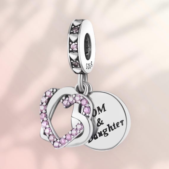 Mom and Daughter Heart Charm for Pandora Bracelet Birthday Gifts for Mother and Daughter Pandora Fitting Heart Charm for Pandora Etsy Canada