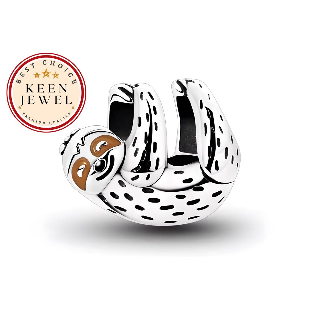 Pandora Fitting Sloth Charm - Sterling Silver Sloth Charm for Bracelet ...