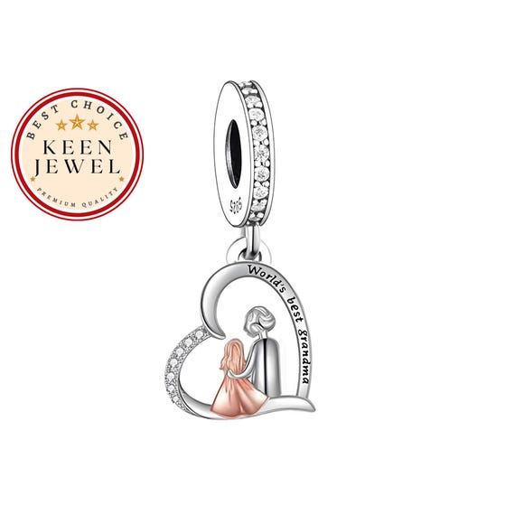 Grandma Charm Sterling Silver Enamel Heartfelt Jewelry for Pandora Bracelets grandma Pendant Perfect Gift for Bracelet and Necklace Etsy