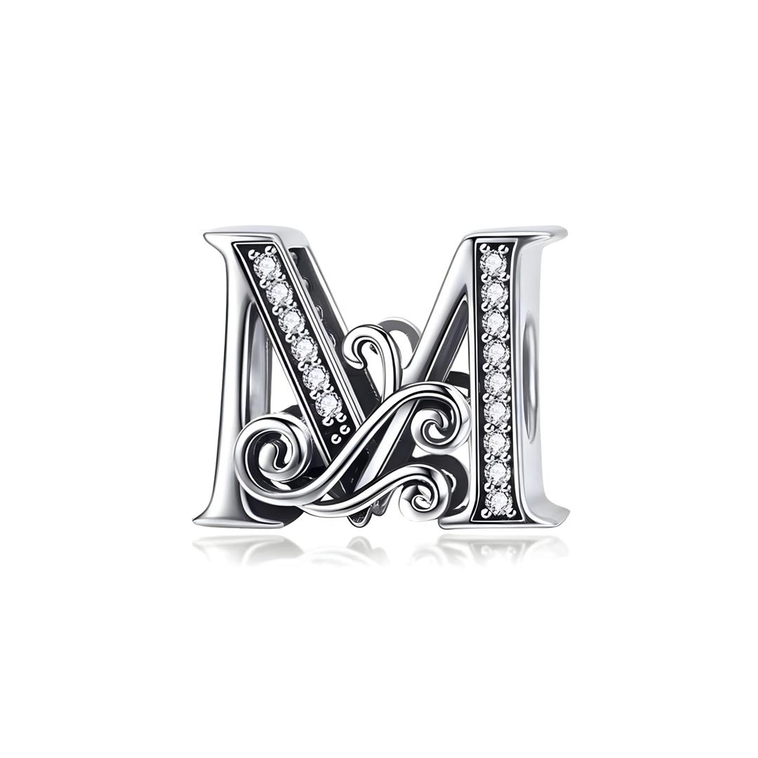 Pandora Fitting M Letter Charm for Pandora Bracelet, Gifts for Her, M ...