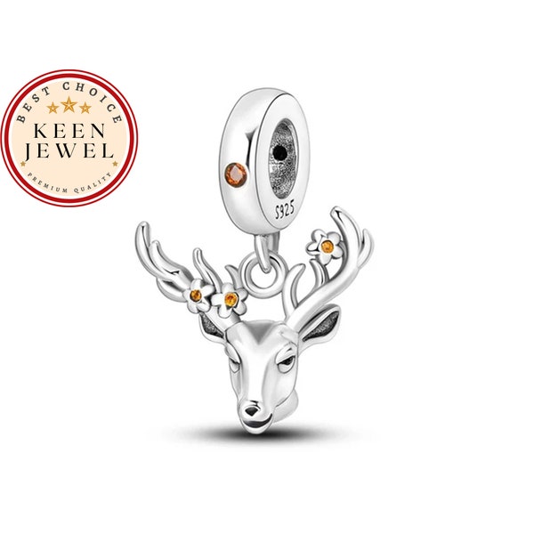 Deer and Flowers - Etsy