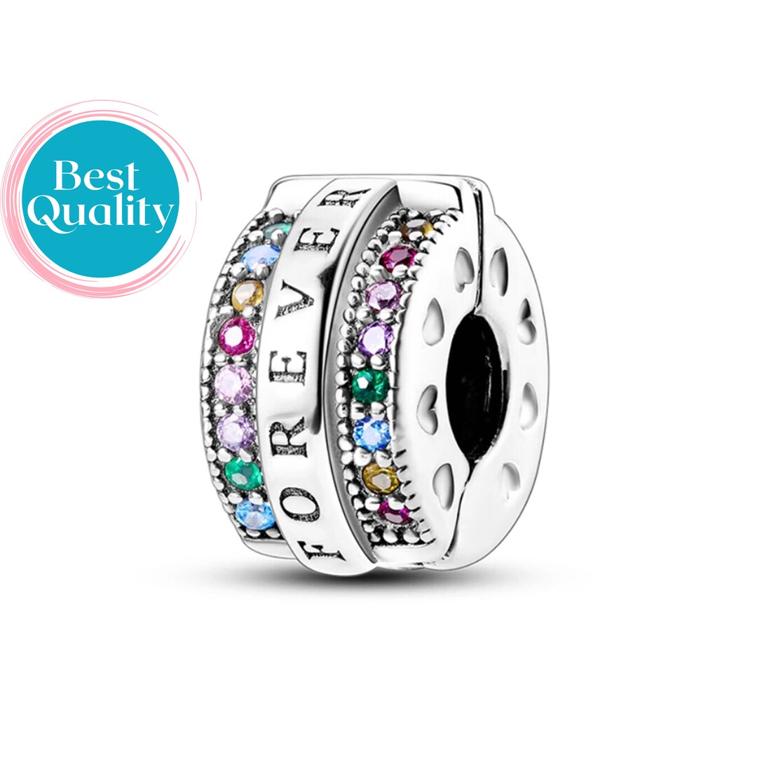 Pandora Fitting Clips Charm for Pandora Bracelet, Beaded Clips Charm ...