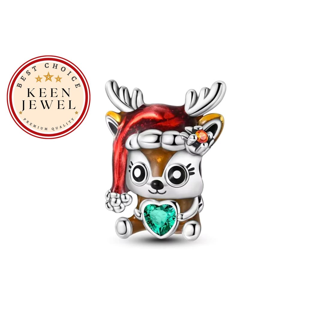 Pandora Fitting Deer Charm, Christmas Deer Charm - Sterling Silver ...