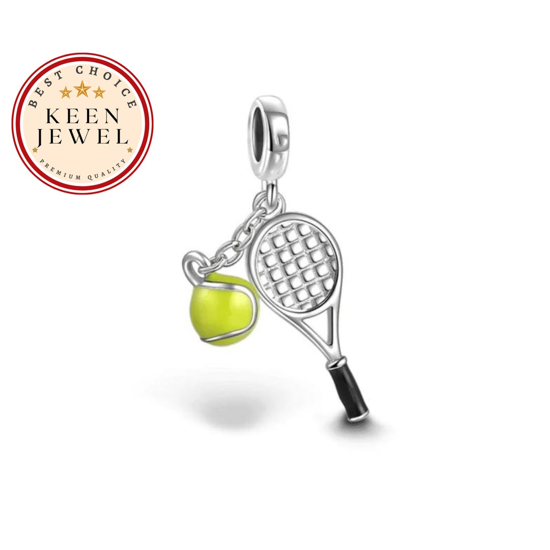 Pandora Fitting Tennis Racket and Ball Charm, Best Friend Gifts, 925 ...