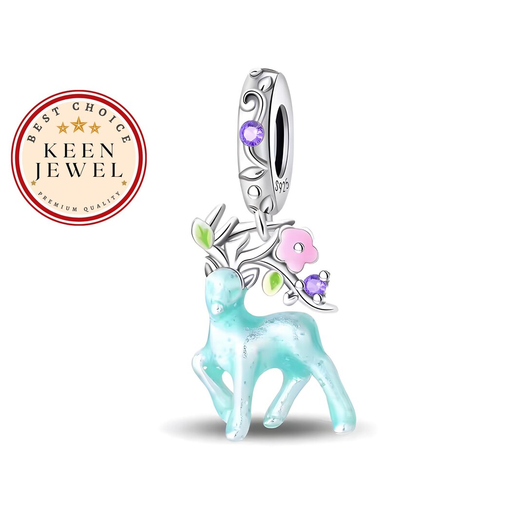 Pandora Fitting Noble Deer Charm for Bracelet, Sterling Silver Deer ...