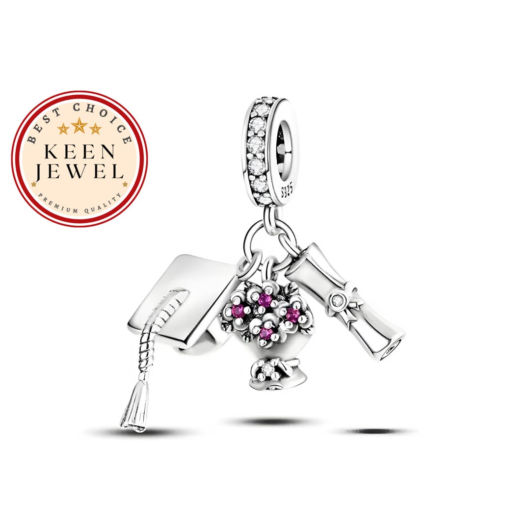 Graduation Charm for Pandora Bracelet, Pandora Fitting Graduation Charm for Pandora, Graduation ...