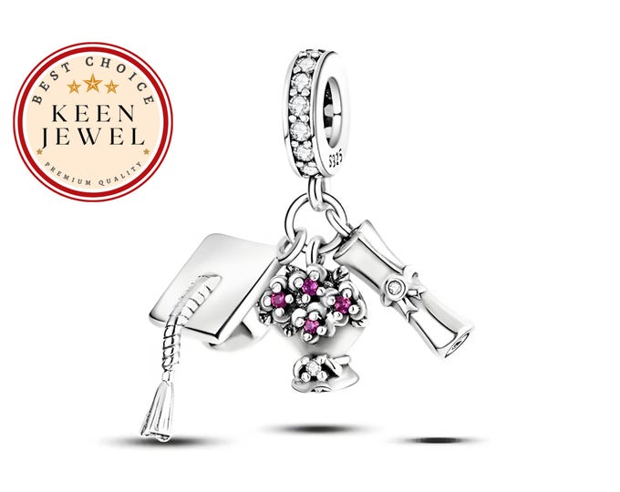 Graduation Charm for Pandora Bracelet, Pandora Fitting Graduation Charm ...