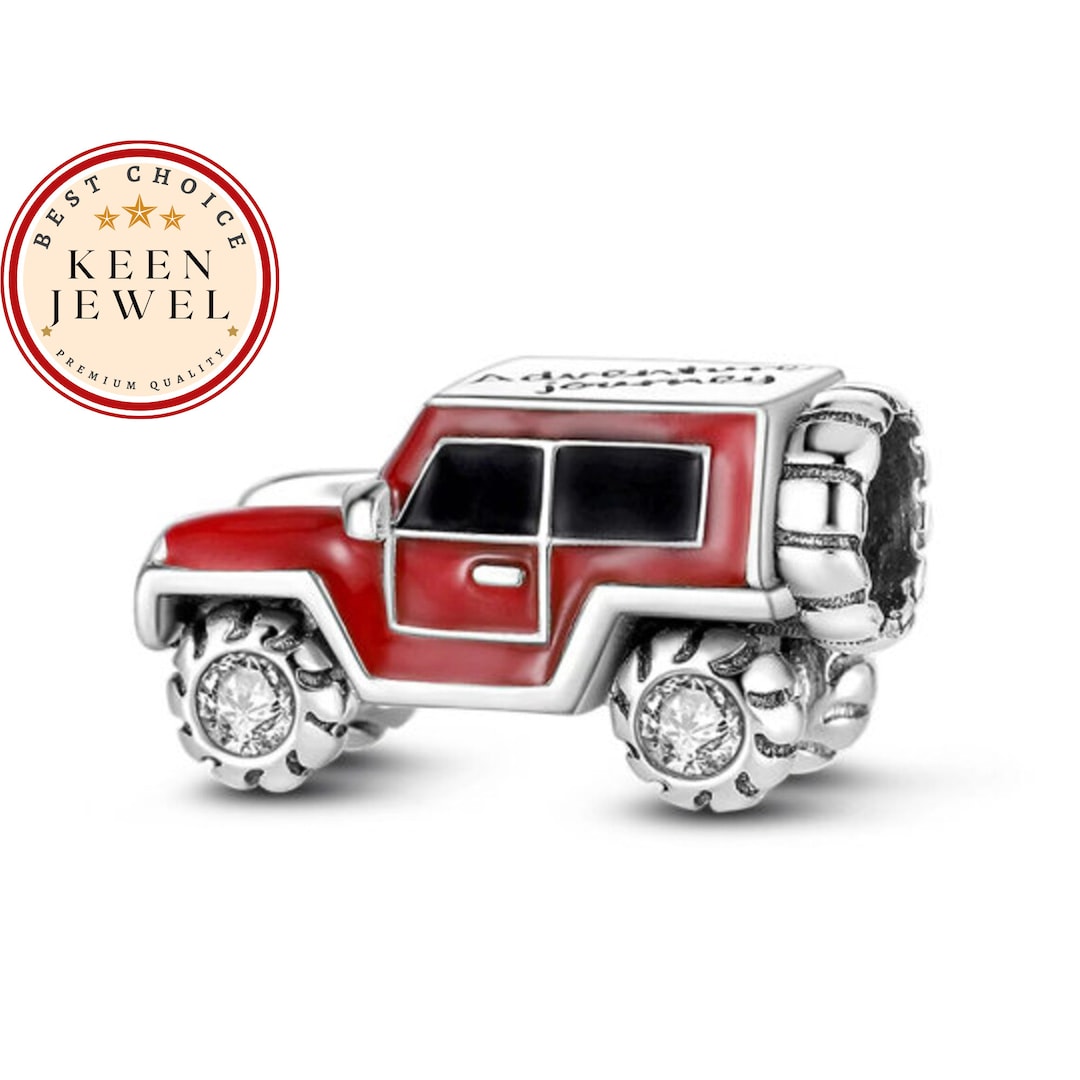 Red Offroad Car Charm for Pandora Bracelet, Pandora Fitting Truck Charm ...
