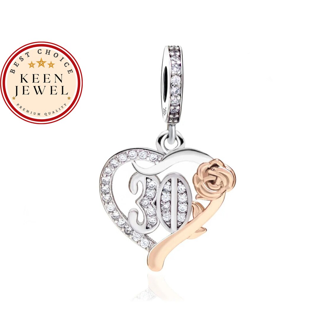 30th Birthday Charm for Pandora Bracelet, Birthday Gifts for Her ...