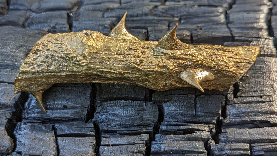 Rose Stem With Thorns Cast in Bronze - Etsy