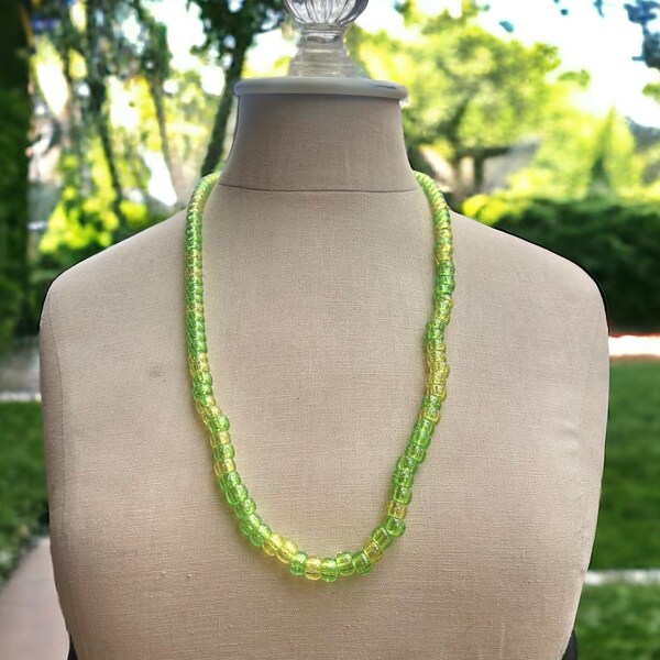 Lime Green Necklace - Etsy