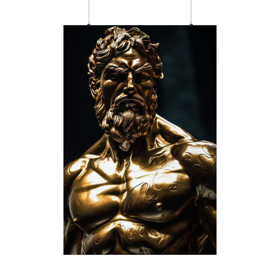 Bronze Herakles Poster Bronze Hercules Hercules Poster Greek Mythology ...