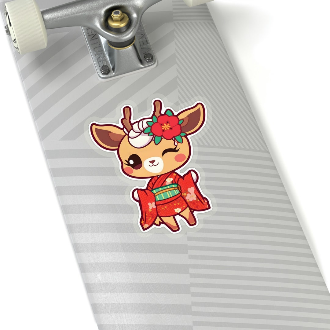 Deer Kimono Sticker Kawaii Deer Sticker Anime Deer Decal Anime Deer ...