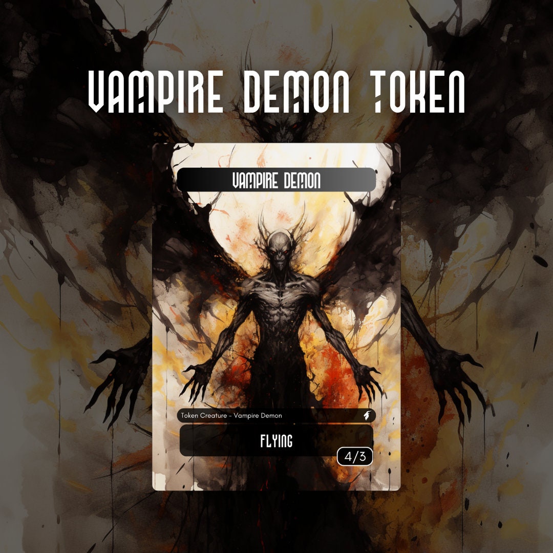 MTG Token Pack: Vampire Demon / Custom Magic the Gathering Inspired ...