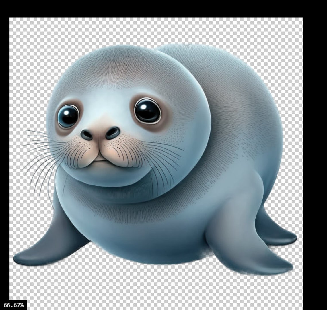Cute Seal Clipart - Etsy