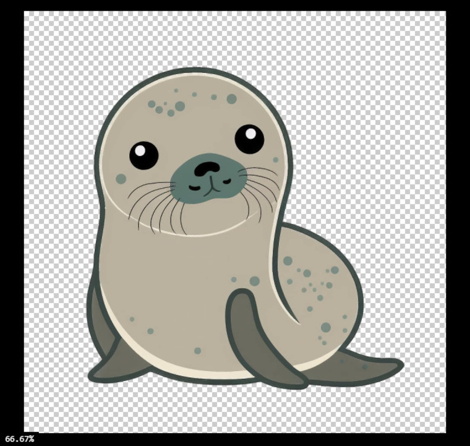Cute Seal Clipart - Etsy