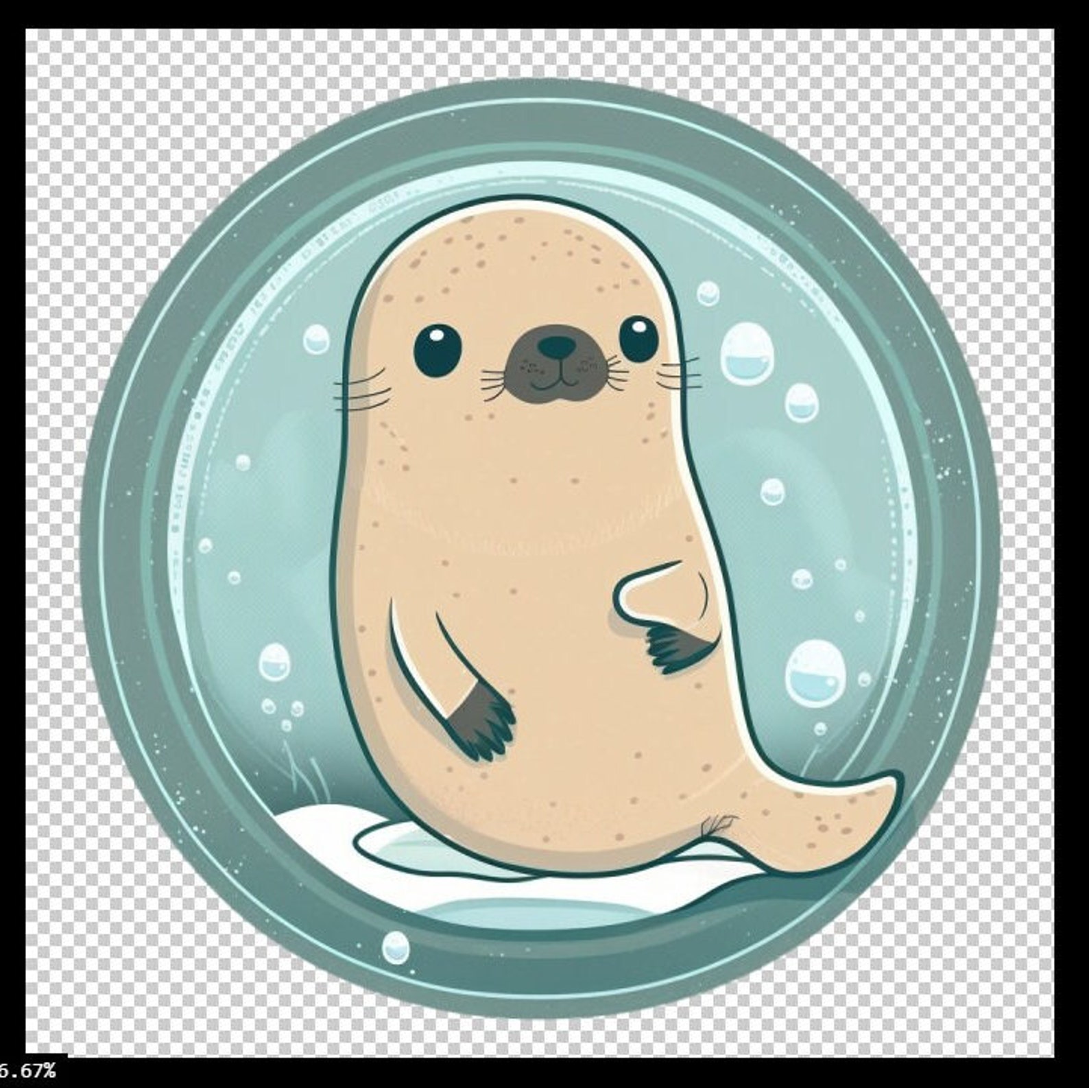 Cute Seal Clipart - Etsy