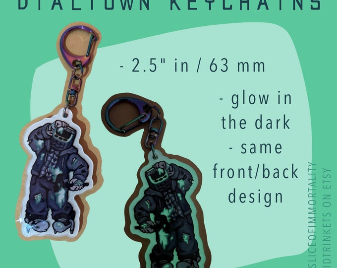 DIALTOWN Randy Jade - GITD Glow in the Dark Keychain [limited Stock] - Etsy