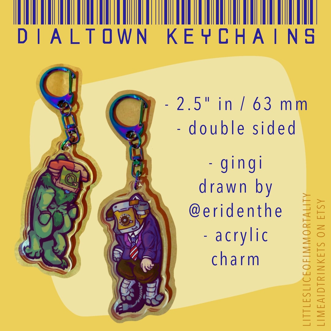Callum Crown / Phonegingi KEYCHAINS Double Sided [DIALTOWN] - Etsy