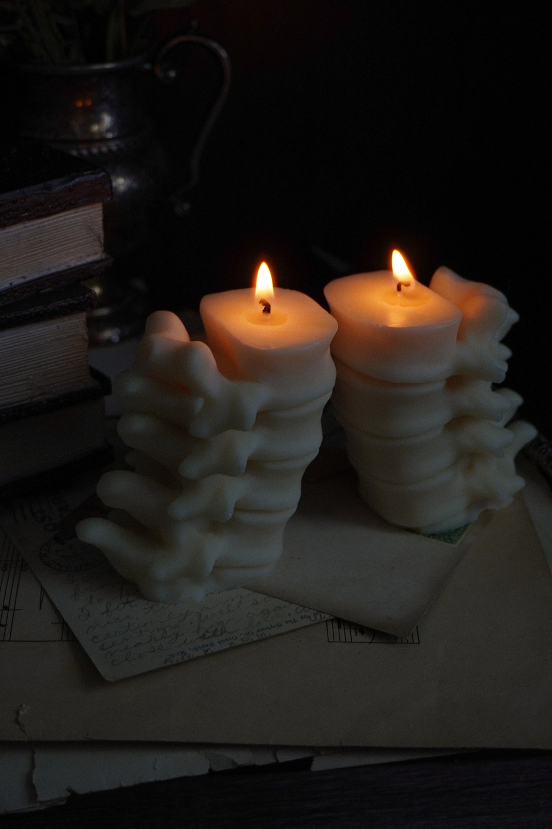 Set of 2 Pillar Spine Soy Candle, Column Candle, Gift Idea, Bookish ...