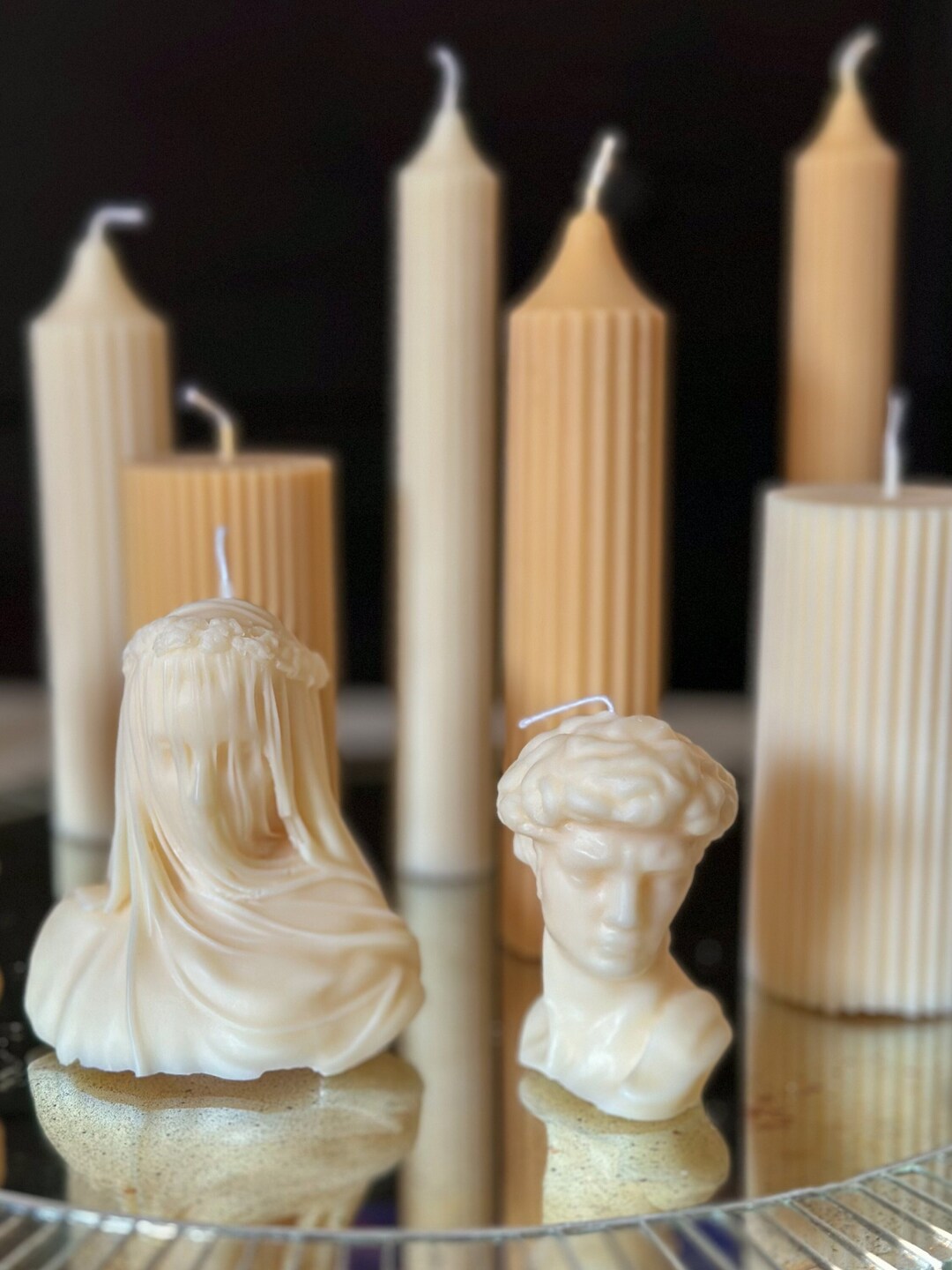 David Bust Candle/ 100% Soy Candle/ David Statue/ David Head/ Greek ...