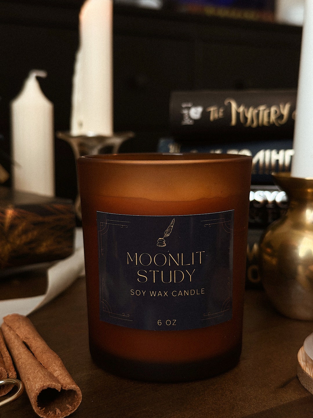 Study Room Soy 100% Candle, Unique Fragrance, Moonlit Study, Candle ...