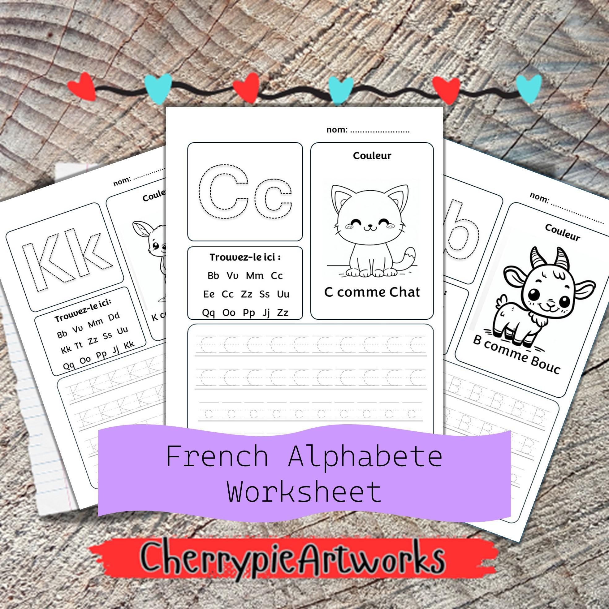 French Alphabet, Coloring Pages, Kindergarten, Preschool Activity ...