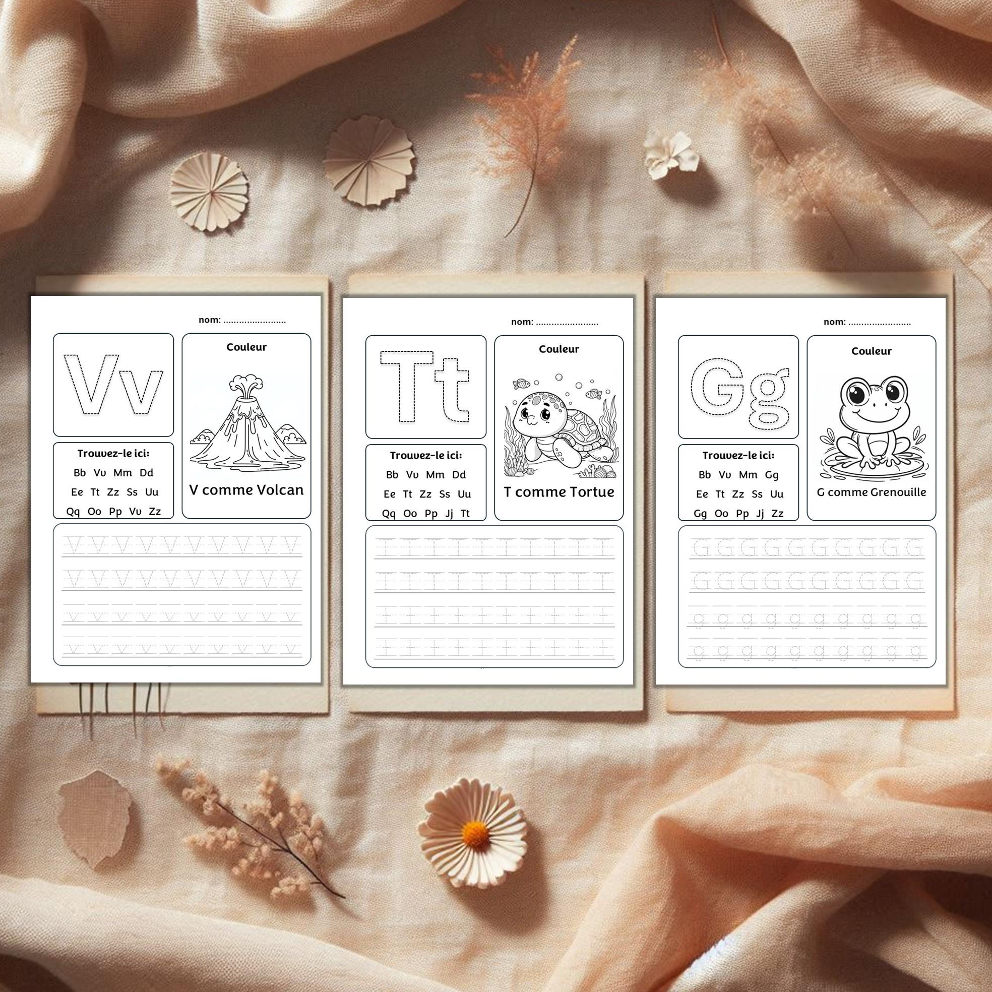 French Alphabet, Coloring Pages, Kindergarten, Preschool Activity ...