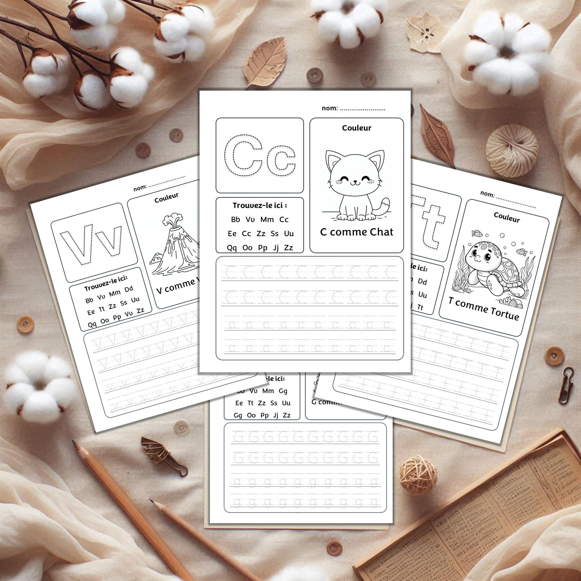 French Alphabet, Coloring Pages, Kindergarten, Preschool Activity ...