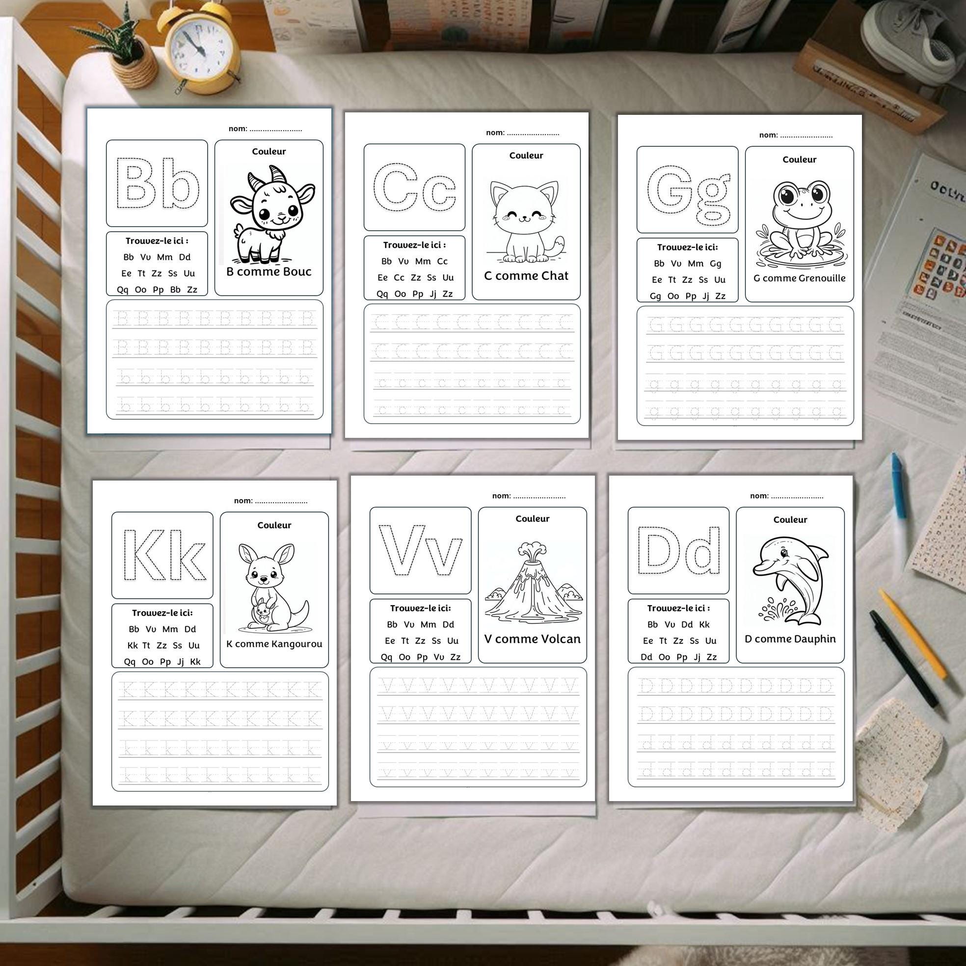 French Alphabet, Coloring Pages, Kindergarten, Preschool Activity ...