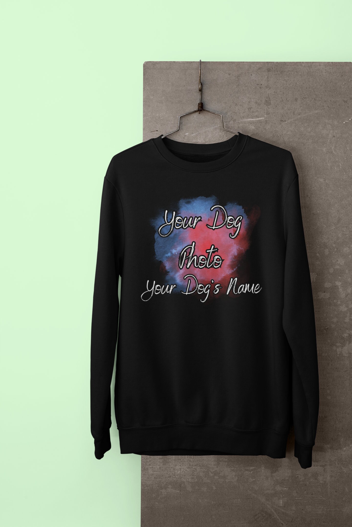 Personalized Dog Name & Photo Sweatshirt Dog Lover Watersplash ...