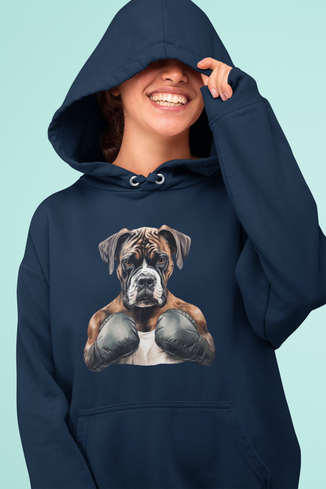 Boxer Cartoon Christmas Sweatshirt Christmas Gift for Boxer Dog Lovers ...