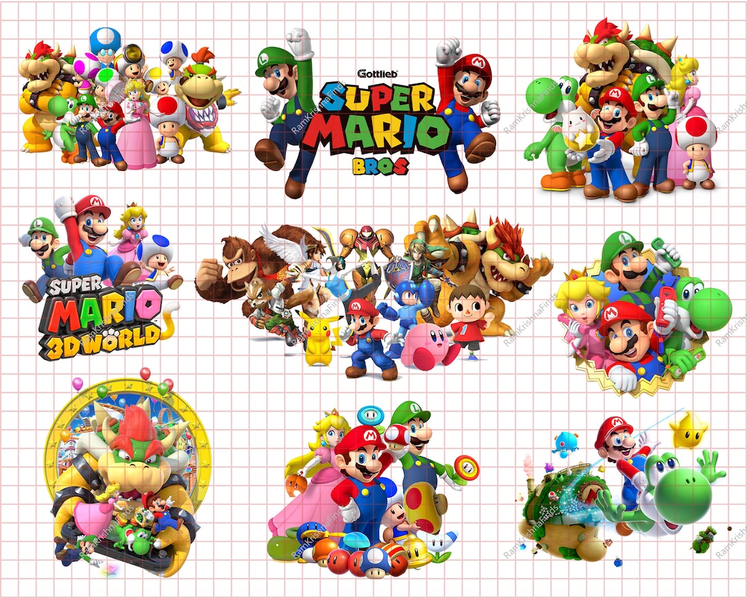 Super Mario PNG Bundle Super Mario Png Transparent Images - Etsy