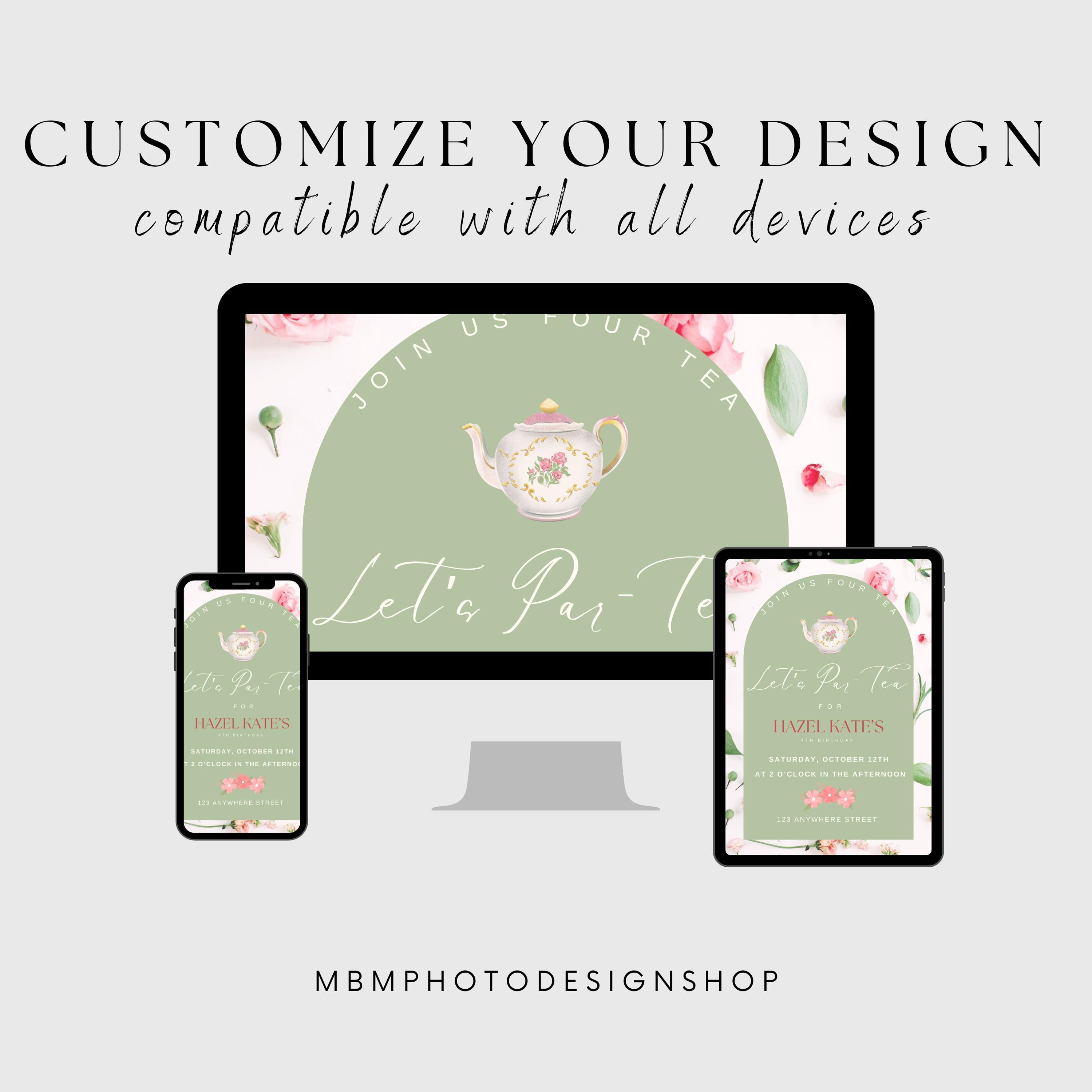 EDITABLE Tea Party Invitation - Etsy