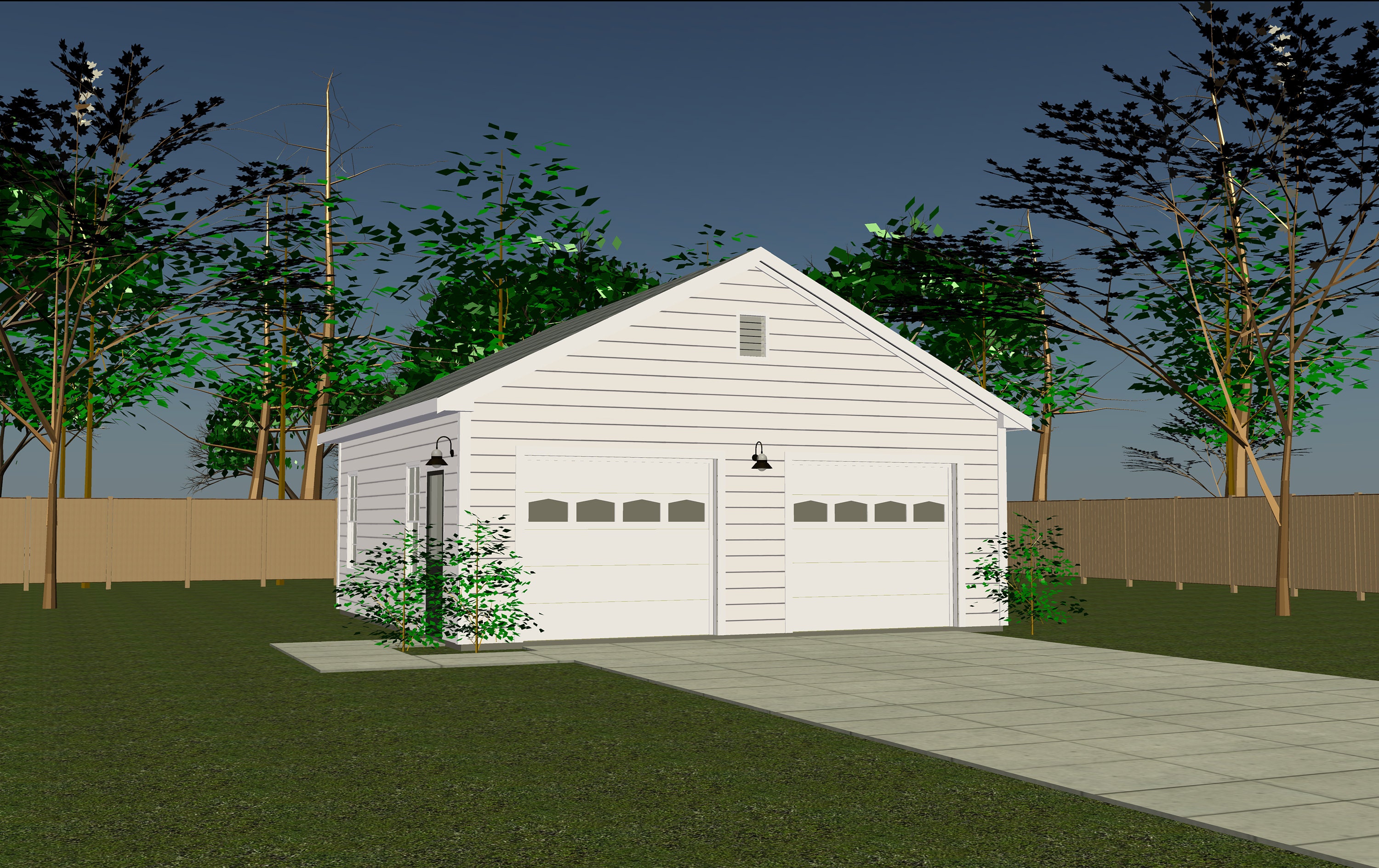 24' X 24' 2-car Garage | Full Construction Plan - Etsy