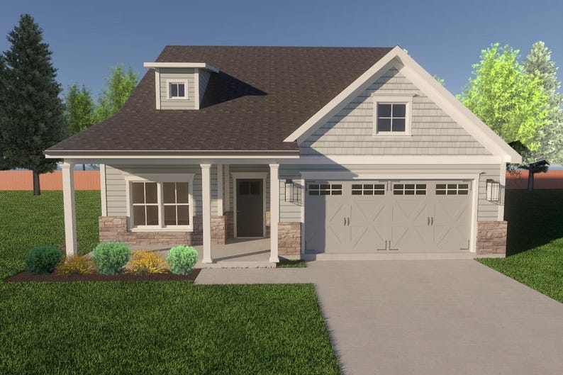 House Plan - 3 Bed 2 Bath - 1 Story Entry Level Home - FULL ...
