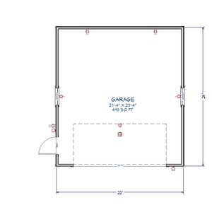 22' X 24' 2-car Garage With Shed Dormer | Full Construction Plan - Etsy