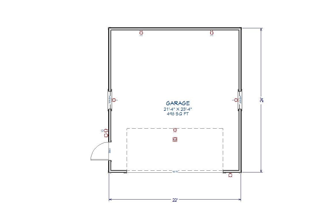 22' X 24' 2-car Garage With Shed Dormer | Full Construction Plan - Etsy