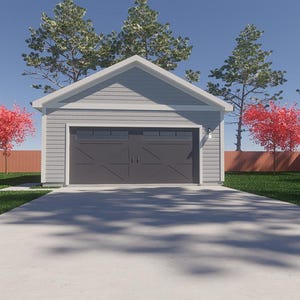 22' X 22' 2-car Garage | Full Construction Plan - Etsy