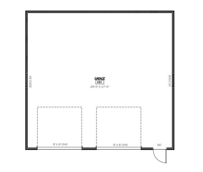 30' X 28' 2-car Garage | Full Construction Plan - Etsy